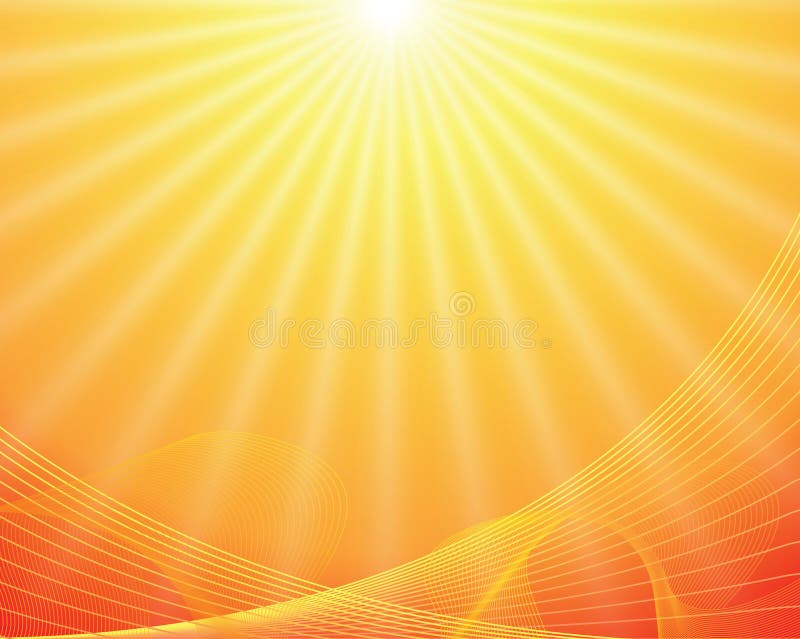 Vector Sun on Yellow Background Stock Vector - Illustration of orange ...