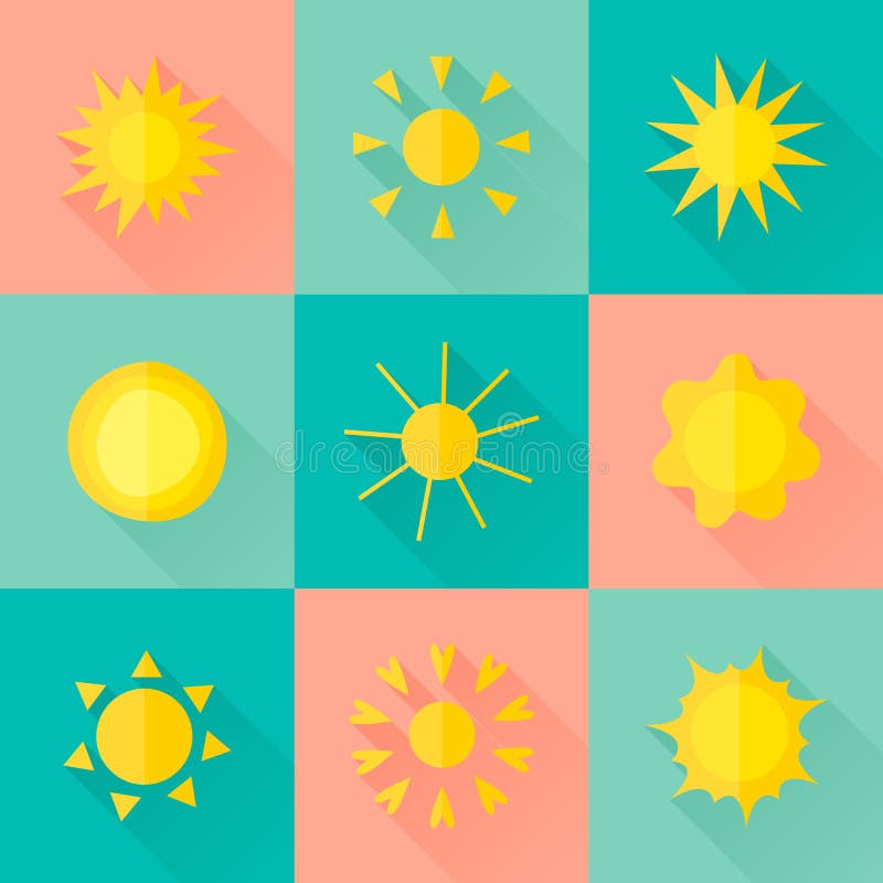 Different Color Suns Stock Illustrations – 66 Different Color Suns ...