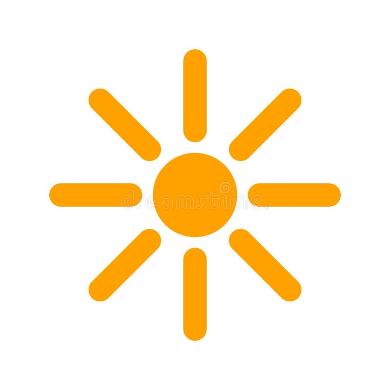 Vector Sunshine Flat Icon Illustration Stock Vector - Illustration of ...