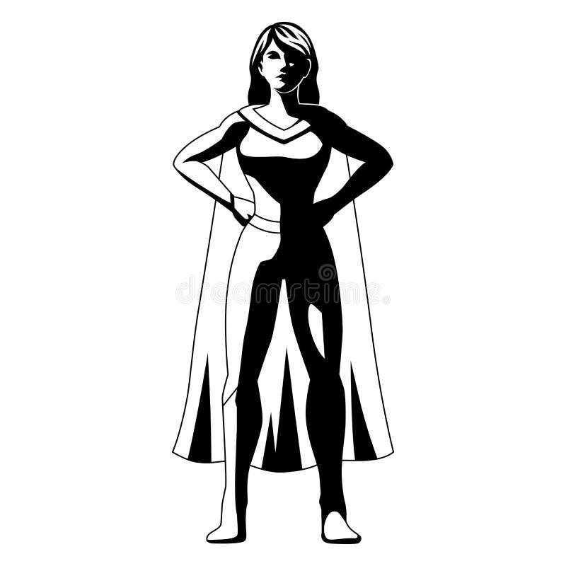 Vector Superhero Action Pose Illustration Isolated Stock Vector ...