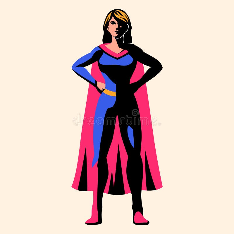 Vector Superhero Action Pose Illustration Isolated Stock Vector ...