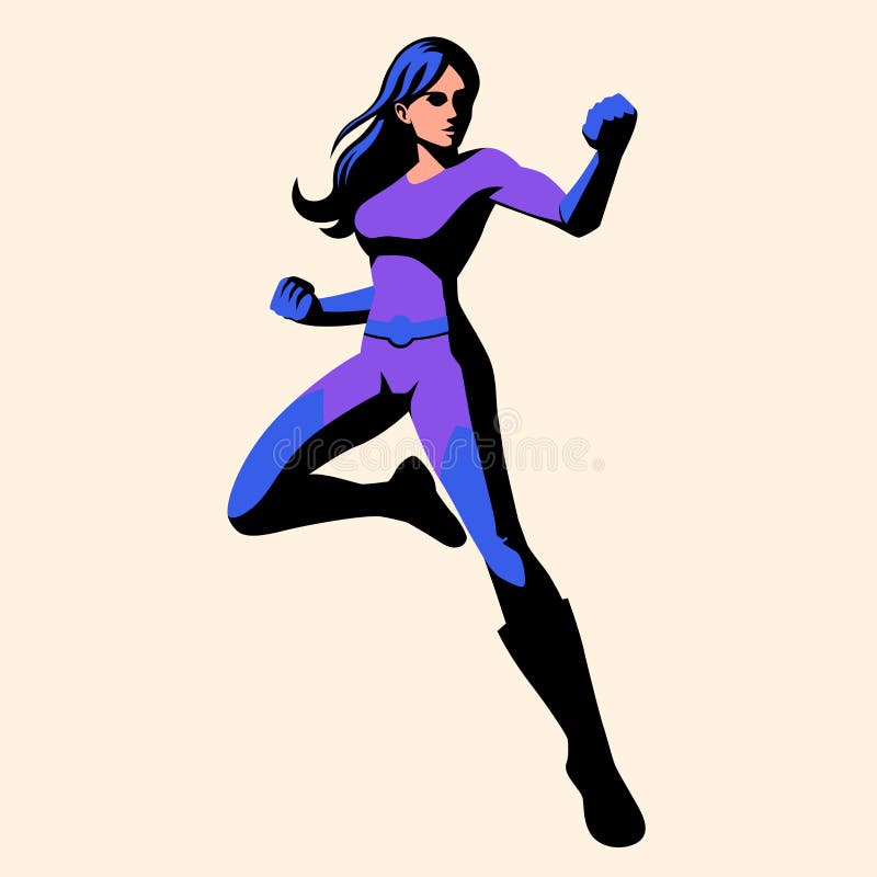 Vector Superhero Action Pose Illustration Isolated Stock Vector ...