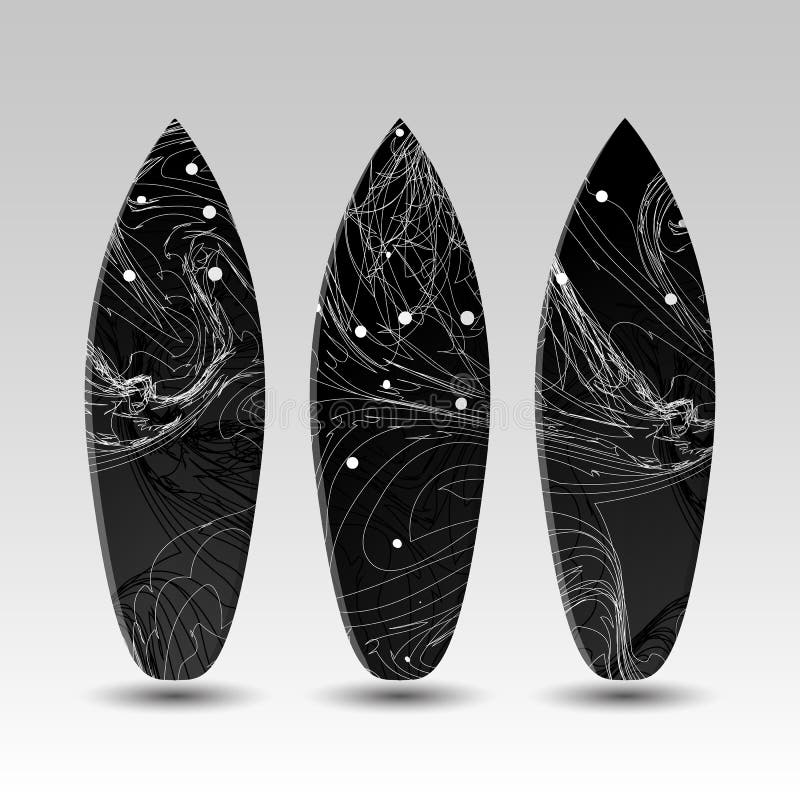 Vector Surfboard Designs stock vector. Illustration of outdoor - 25196626