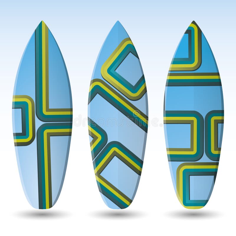 Abstract Surfboards Design Vectors Stock Vector - Illustration of ...