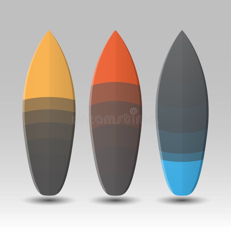 Vector Surfboards Design with Abstract Colorful Geometric Shapes ...