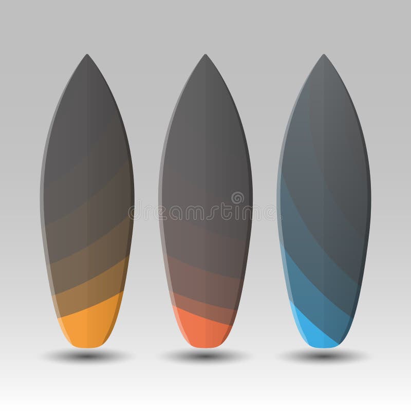 Vector Surfboards Design with Abstract Colorful Geometric Shapes ...