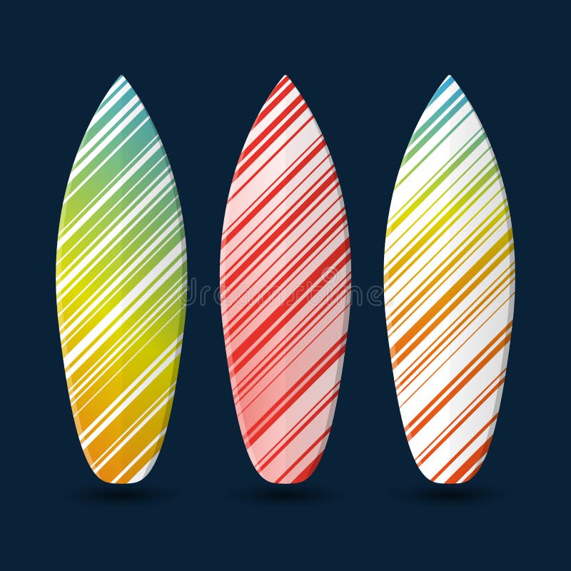 Abstract Surfboards Design Vectors Stock Vector - Illustration of ...