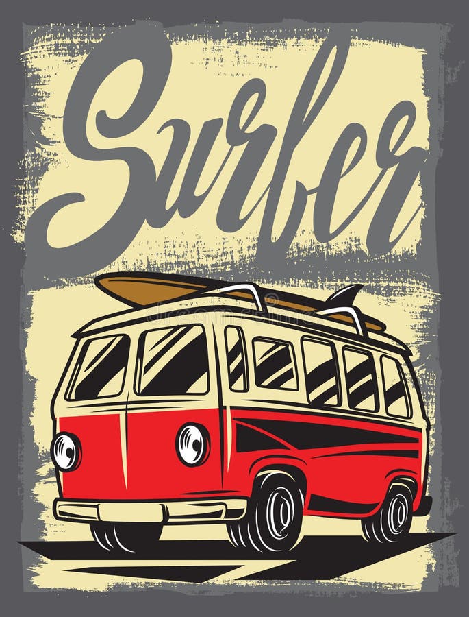 Vector surfing badge stock vector. Illustration of camper - 79196757