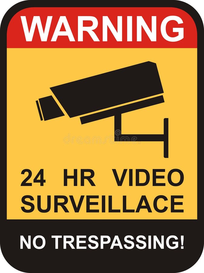 No security camera sign. stock vector. Illustration of prohibition ...