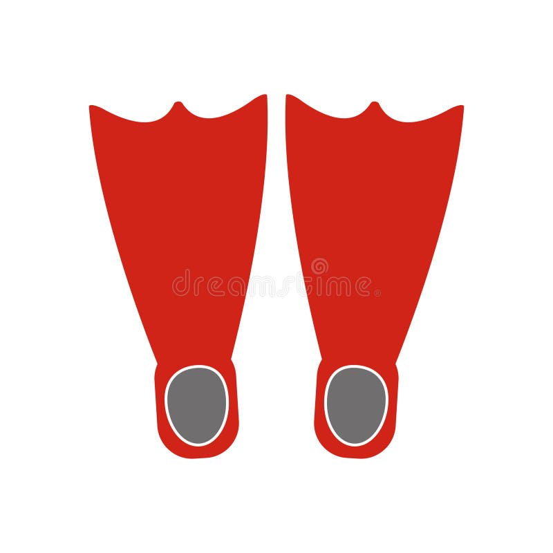 Vector of Swim Fins in Trendy Style, Icon of Diving Fins Stock ...