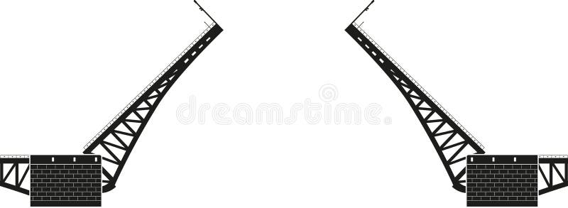 Vector swing bridge stock vector. Illustration of city - 136784110