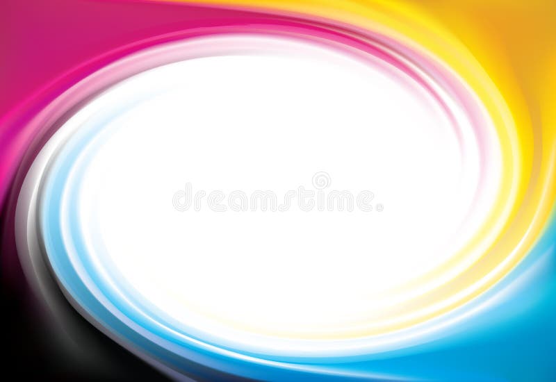 Vector Swirl Background of Primary Colors Printing Process CMYK Stock ...