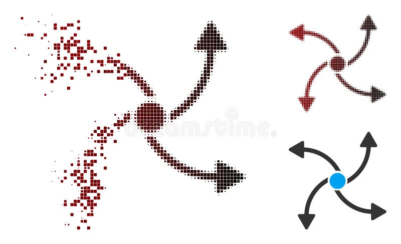 Sparkle Pixel Halftone Swirl Direction Icon Stock Vector - Illustration ...