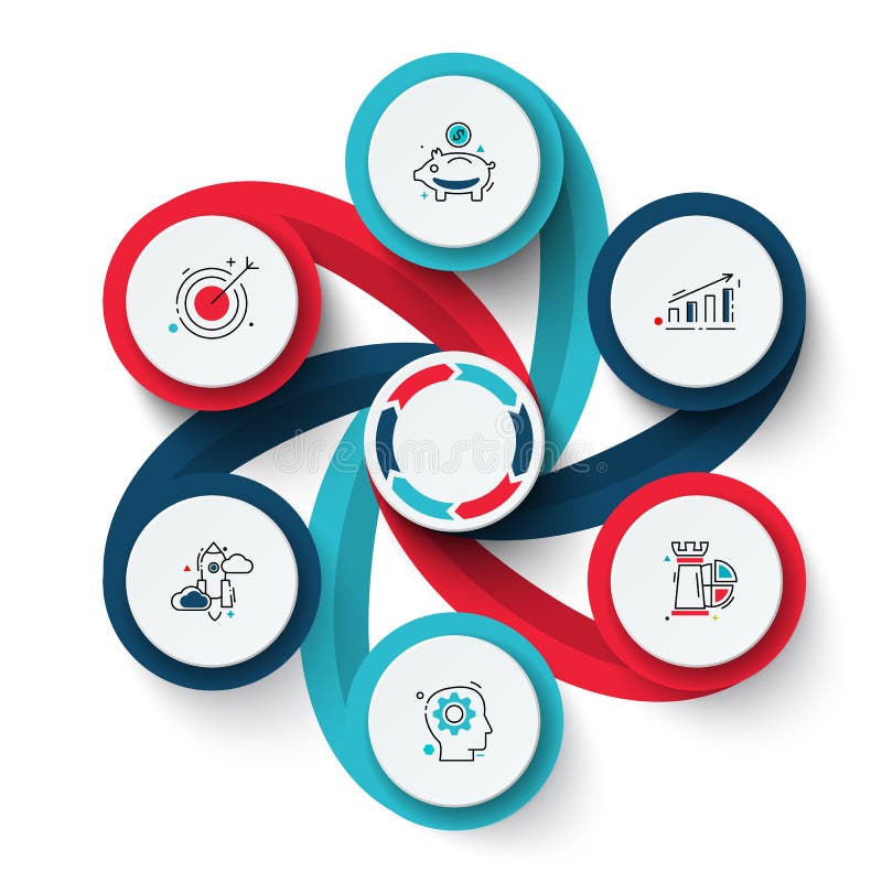 Vector Swirl Elements for Infographic. Template for Cycle Diagram ...