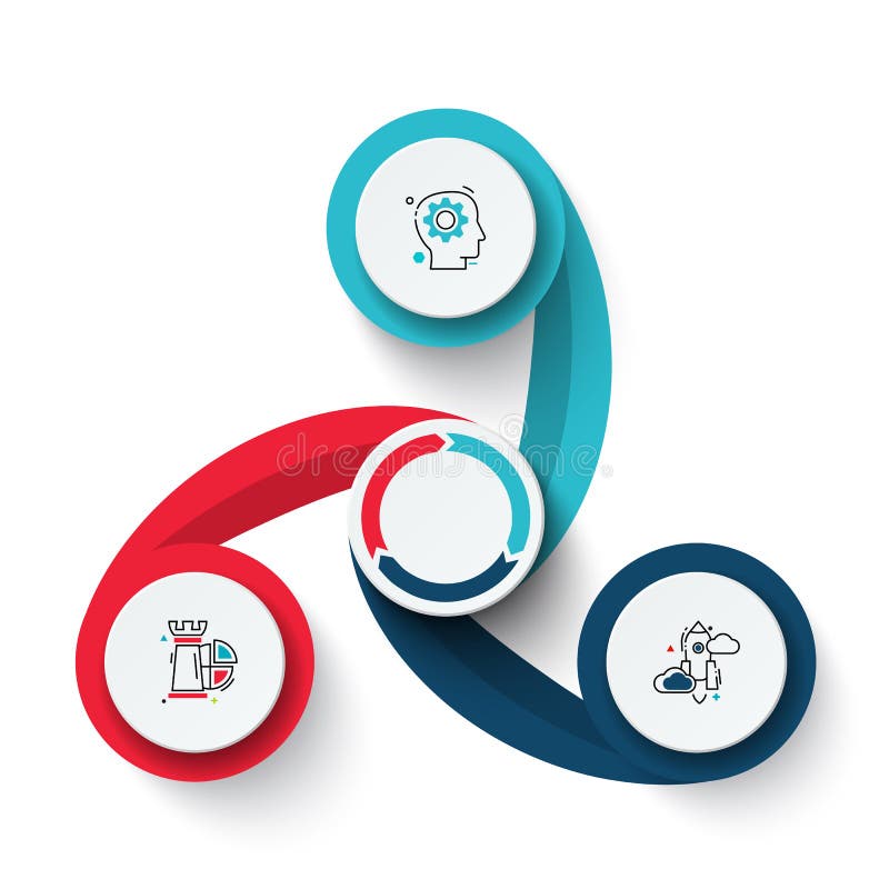 Vector Swirl Elements for Infographic. Template for Cycle Diagram ...