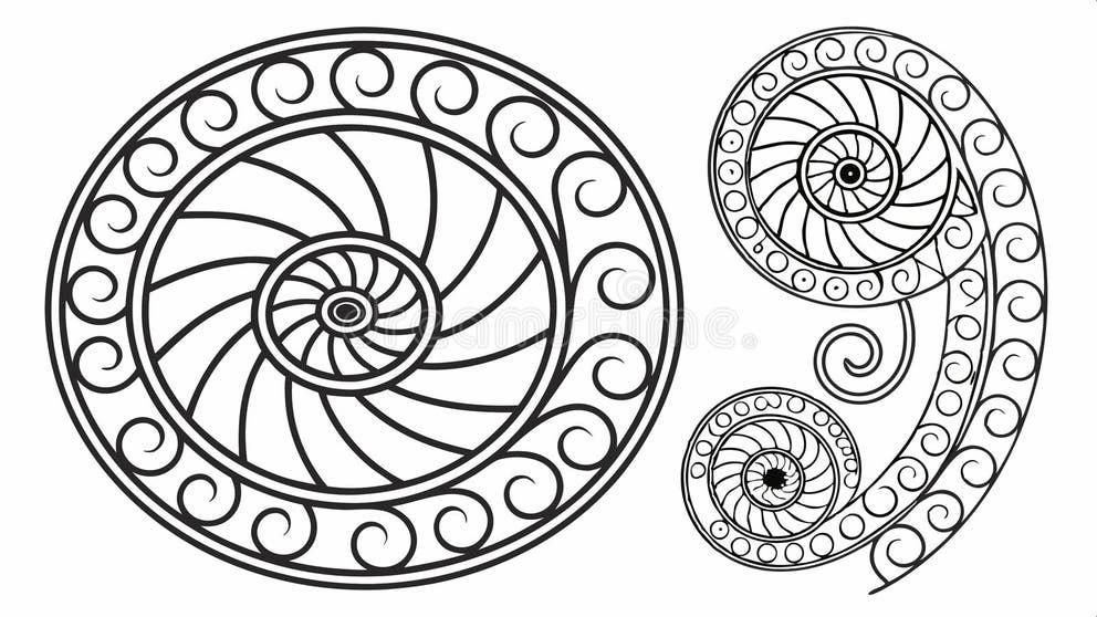 Swirl Mandala Pattern, Decorative Spiral and Ornate Design Vector Design Generative AI Stock ...
