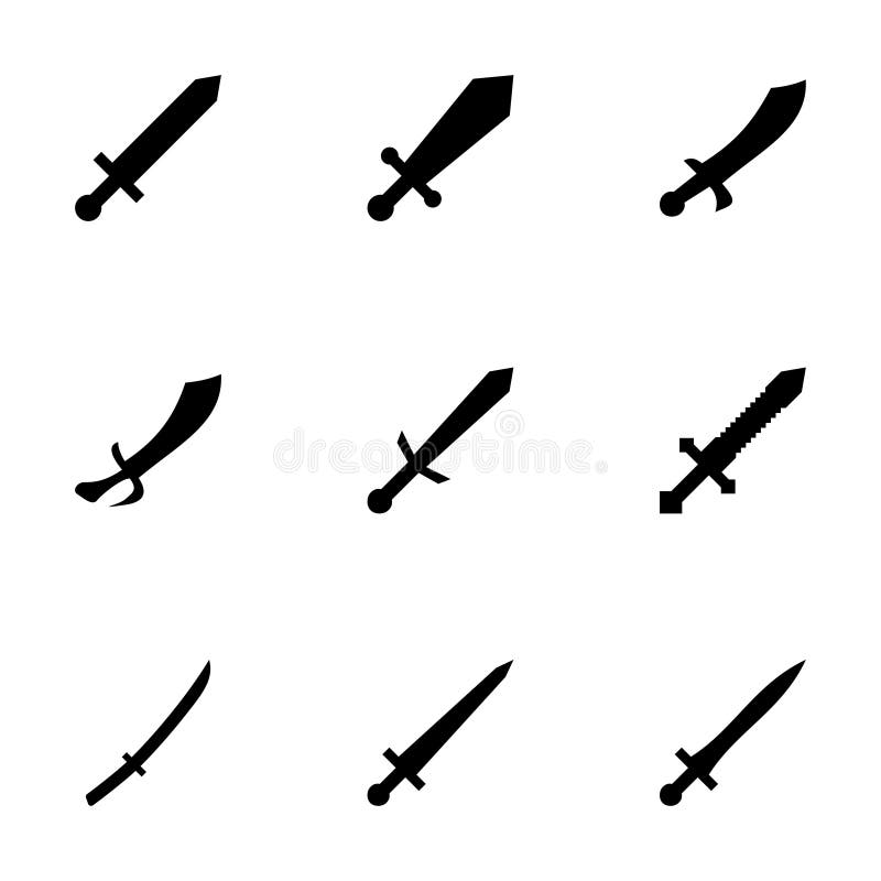 Long roman sword icon stock vector. Illustration of fight - 91637784