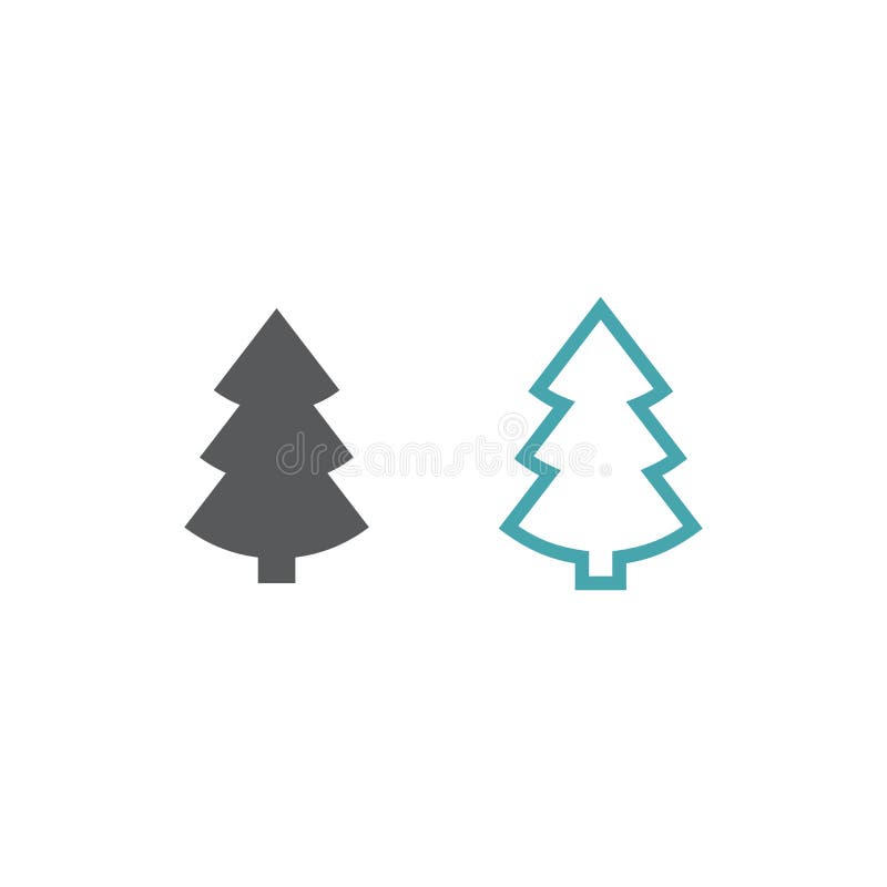 Vector Symbol of a Fir-tree Stock Illustration - Illustration of ...