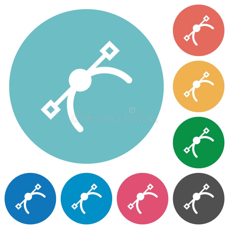 Vector Symbol Flat Round Icons Stock Vector - Illustration of ellipse ...