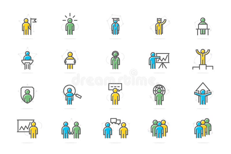 Set of Vector Human Resources and Business Organization Management ...