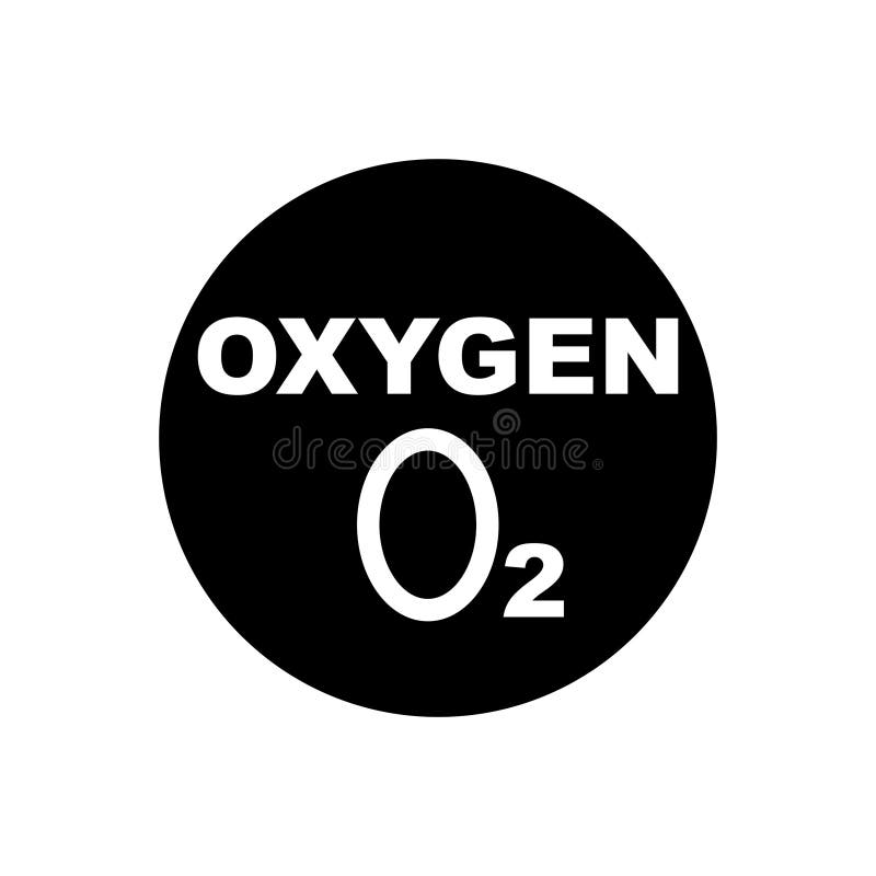 Illustration of Oxygen Chalcogen Chemical Element Emblem Stock Photo ...