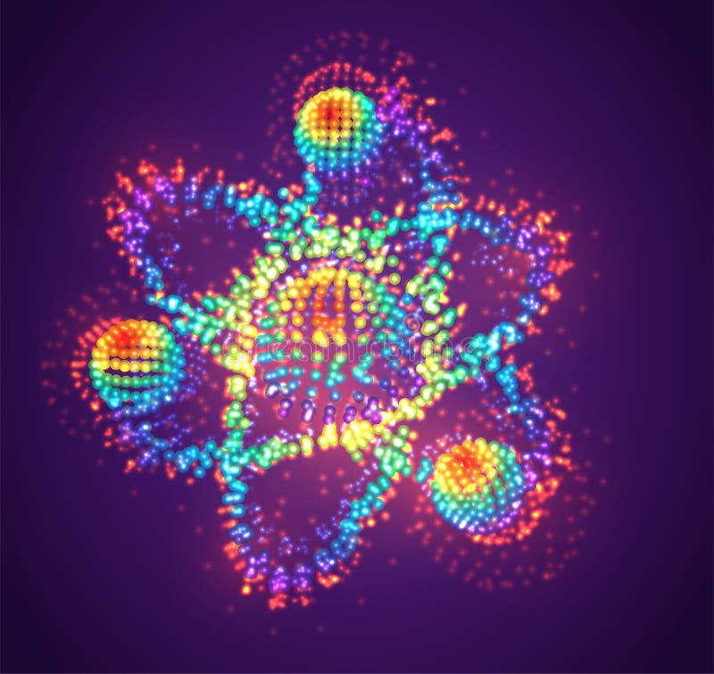 Vector Symbol of Luminous Dots, Rainbow Gradient Stock Vector ...