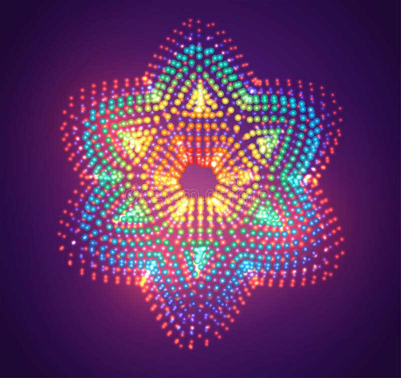 Vector Symbol of Luminous Dots, Rainbow Gradient Stock Vector ...