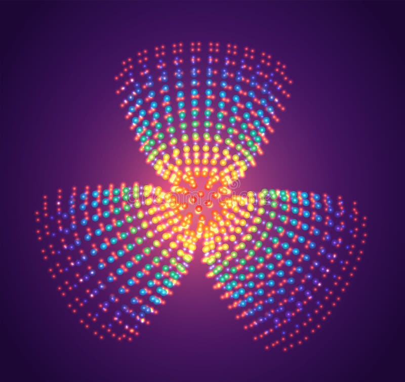 Vector Symbol of Luminous Dots, Rainbow Gradient Stock Vector ...