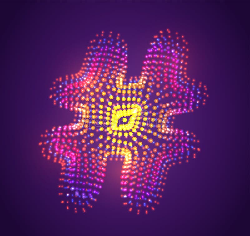 Vector Symbol of Luminous Dots, Rainbow Gradient Stock Vector ...