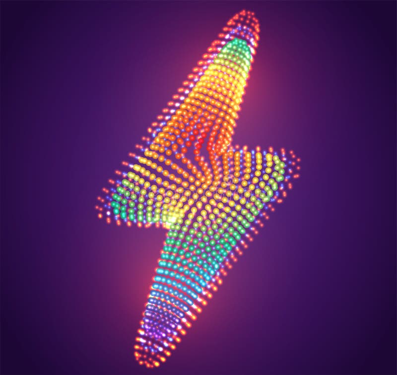 Vector Symbol of Luminous Dots, Rainbow Gradient Stock Vector ...