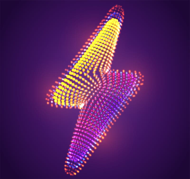 Vector Symbol of Luminous Dots, Rainbow Gradient Stock Vector ...