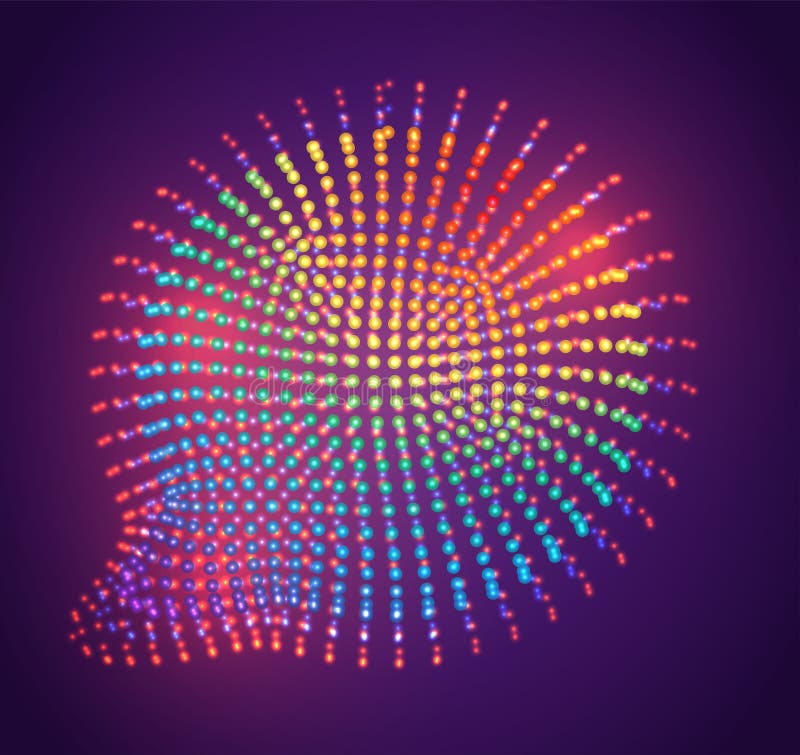 Vector Symbol of Luminous Dots, Rainbow Gradient Stock Vector ...