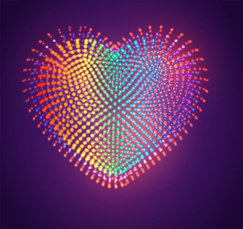 Vector Symbol of Luminous Dots, Rainbow Gradient Stock Vector ...