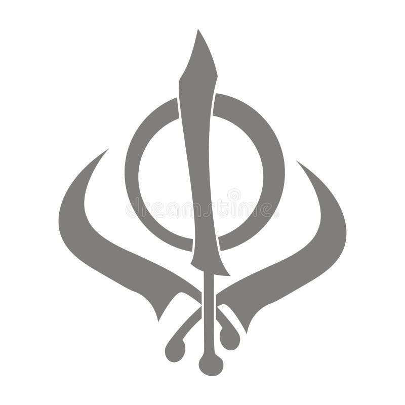 Vector-Symbol mit Khanda vektor abbildung. Illustration von glaube ...