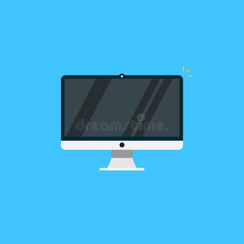Vector Symbol Monitor Display PC Computer Flat Style Stock Illustration ...