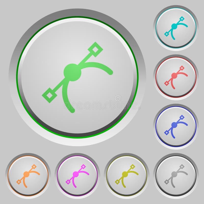 Vector symbol push buttons stock vector. Illustration of editpoint ...