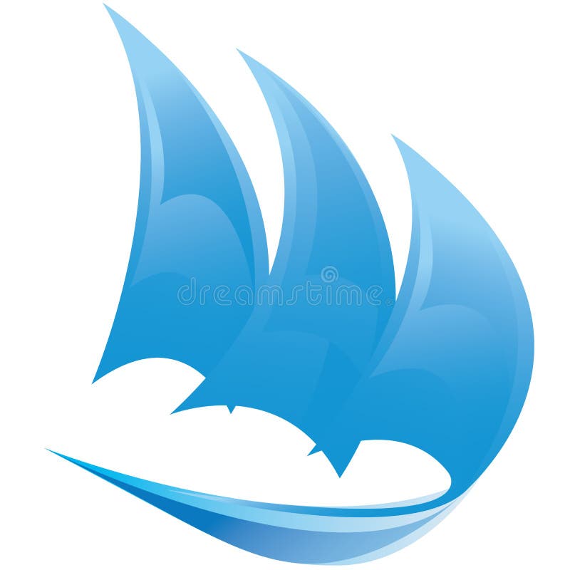 Vector Symbol of Sailing Boat Stock Vector - Illustration of sailing ...