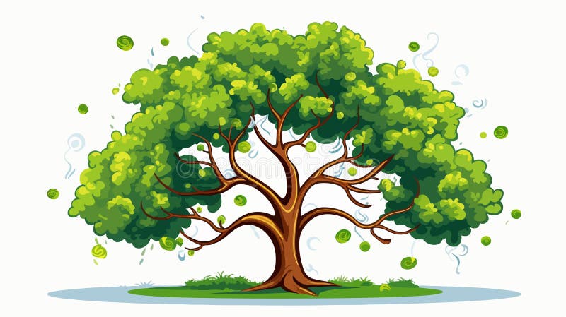 Science Tree Vector Symbol Cartoon Stock Illustration - Illustration of ...