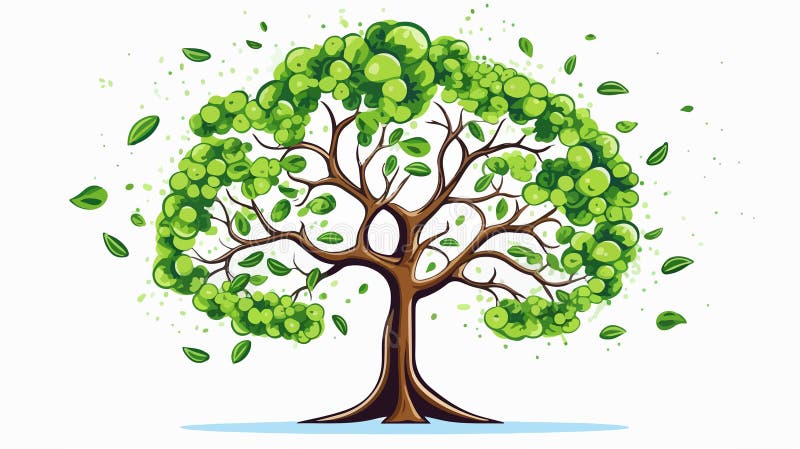 Science Tree Vector Symbol Cartoon Stock Vector - Illustration of ...