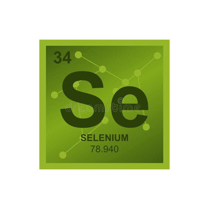 Vector Symbol of Selenium on the Background from Connected Molecules ...