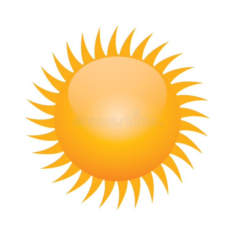 Vector Icon, Symbol of Sun. EPS Stock Vector - Illustration of warm ...