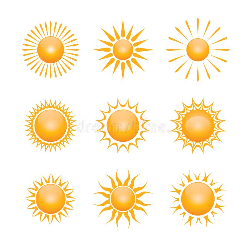 Vector symbol of sun stock illustration. Illustration of shine - 51094833