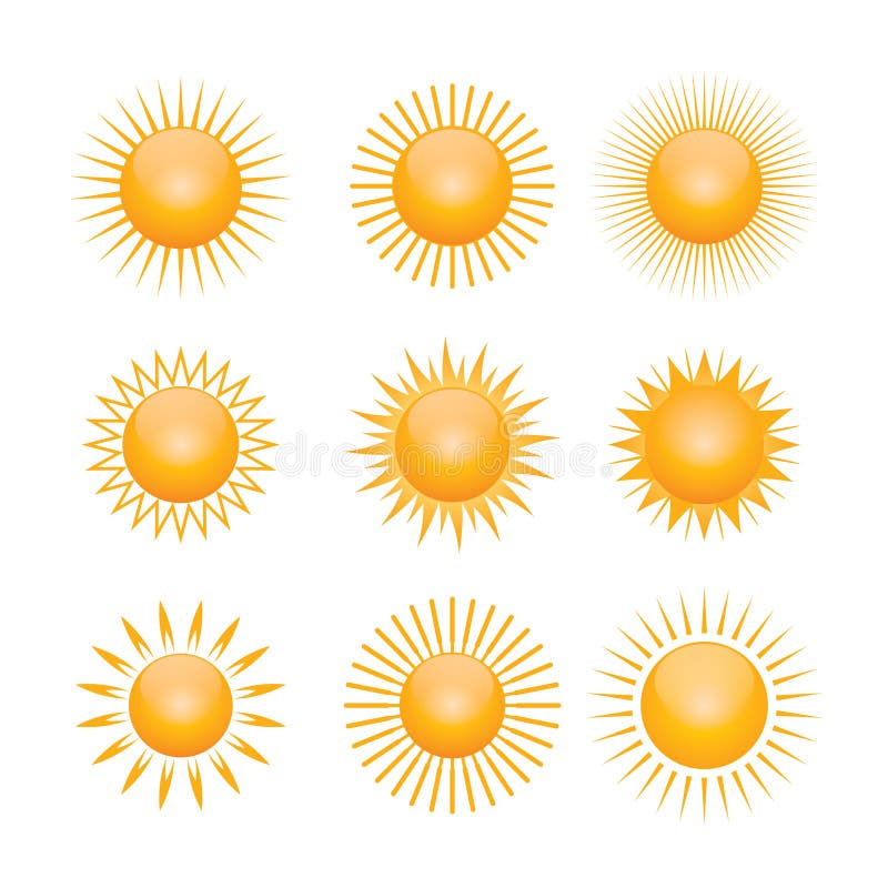 Vector symbol of sun stock illustration. Illustration of decoration ...