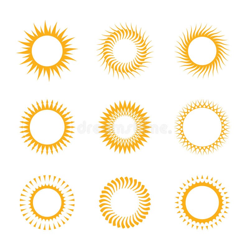 Vector symbol of sun stock illustration. Illustration of sunset - 51349475