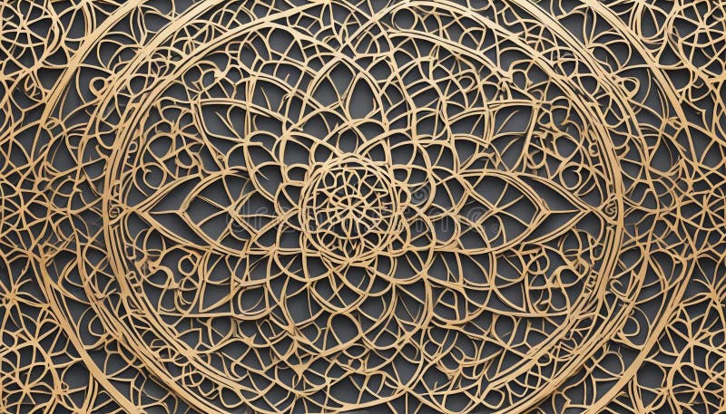 Vector Symmetrical Arabic Islamic Pattern Background Stock Illustration ...