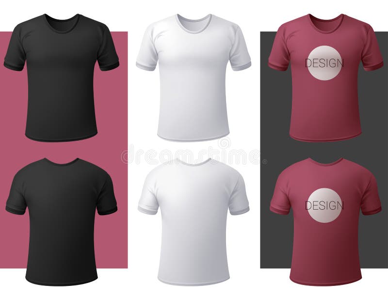 Vector T-shirts in Mesh Gradient Style Stock Vector - Illustration of ...