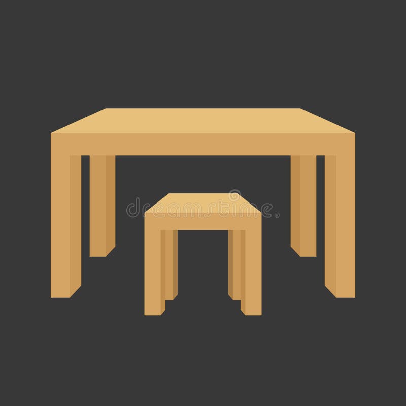 Vector table stock vector. Illustration of brown, contemporary - 78855378