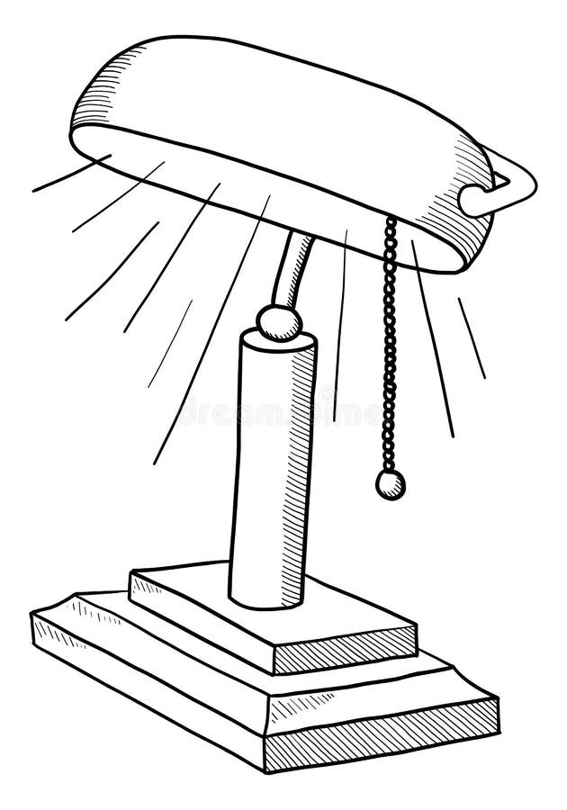 Library Lamp Drawing Stock Illustrations – 739 Library Lamp Drawing ...