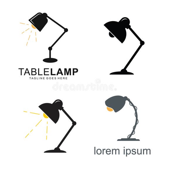 Vector Table Lamp Logo Illustration Stock Vector - Illustration of ...