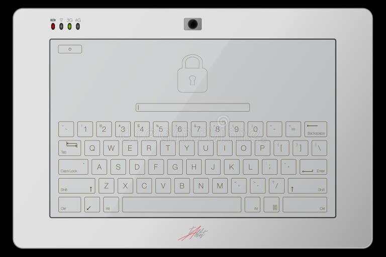 Glowing Touch Screen Keyboard Stock Illustrations – 462 Glowing Touch ...